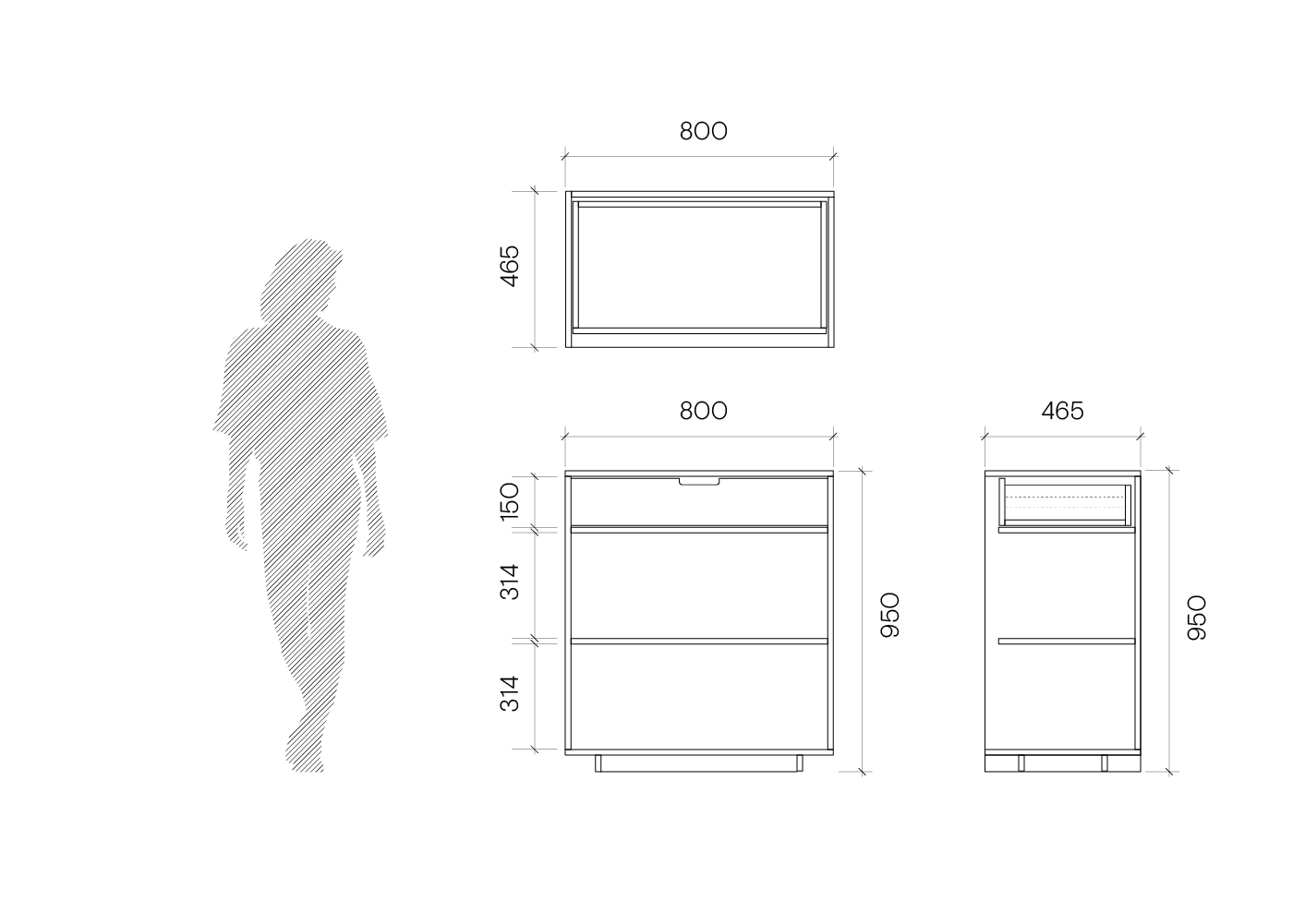 Cash Desk Small Birch | Pop-Up Shop & Events Furniture Hire